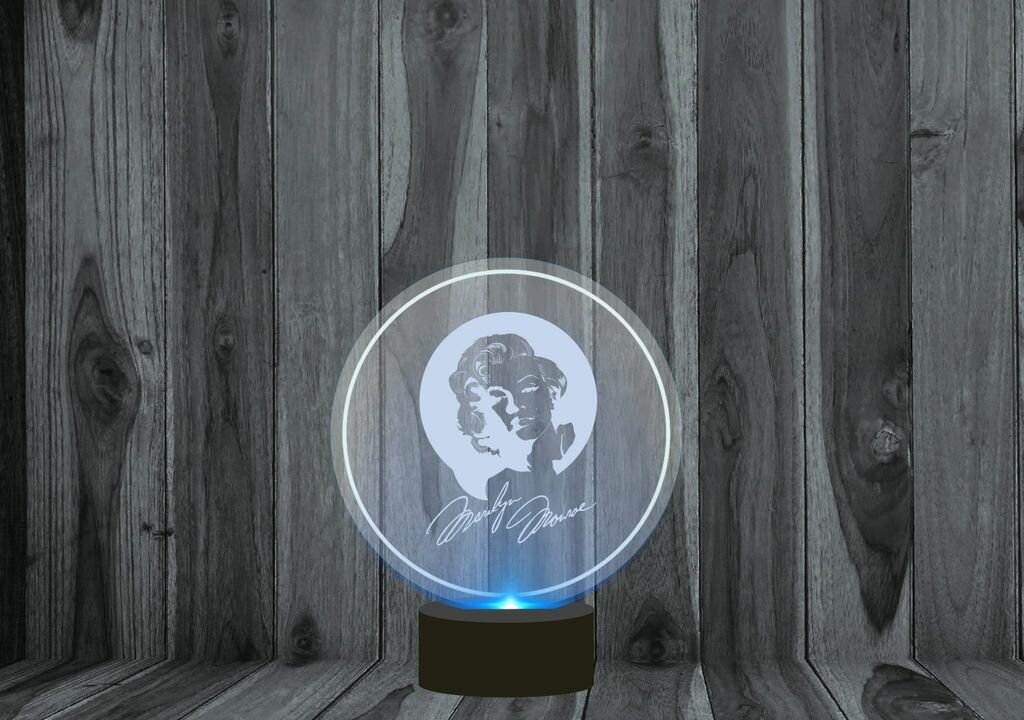 Светильник 3D, ночник Мэрилин Монро, Marilyn Monroe №2