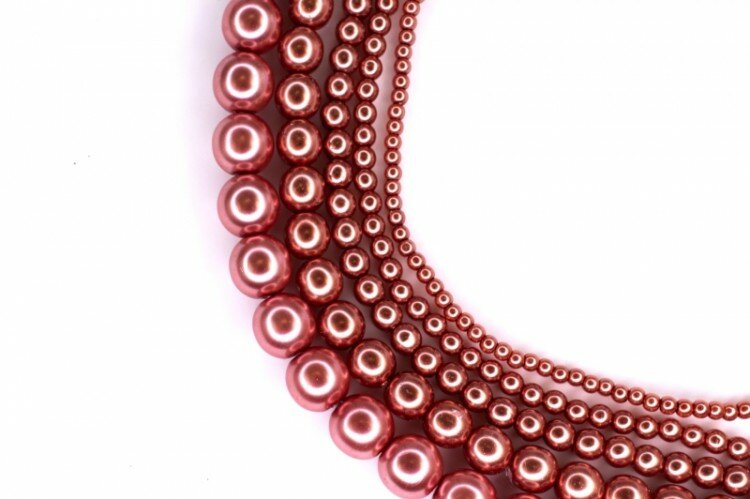 Жемчуг Preciosa, цвет 70489 ярко-розовый, 3мм, 10шт