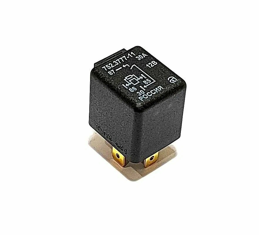 Реле 4-х конт. замык. 30А 12В с "резистором" б/кроншт. /П/240 "Авар"