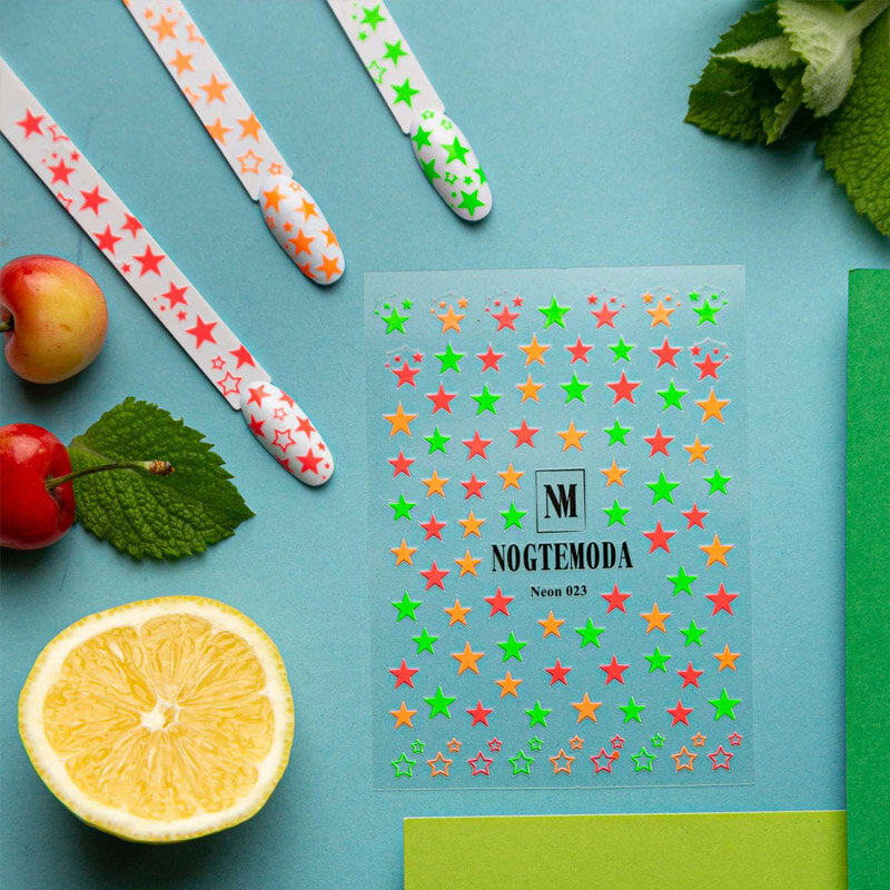 Наклейки Neon Collection NogteModa №023
