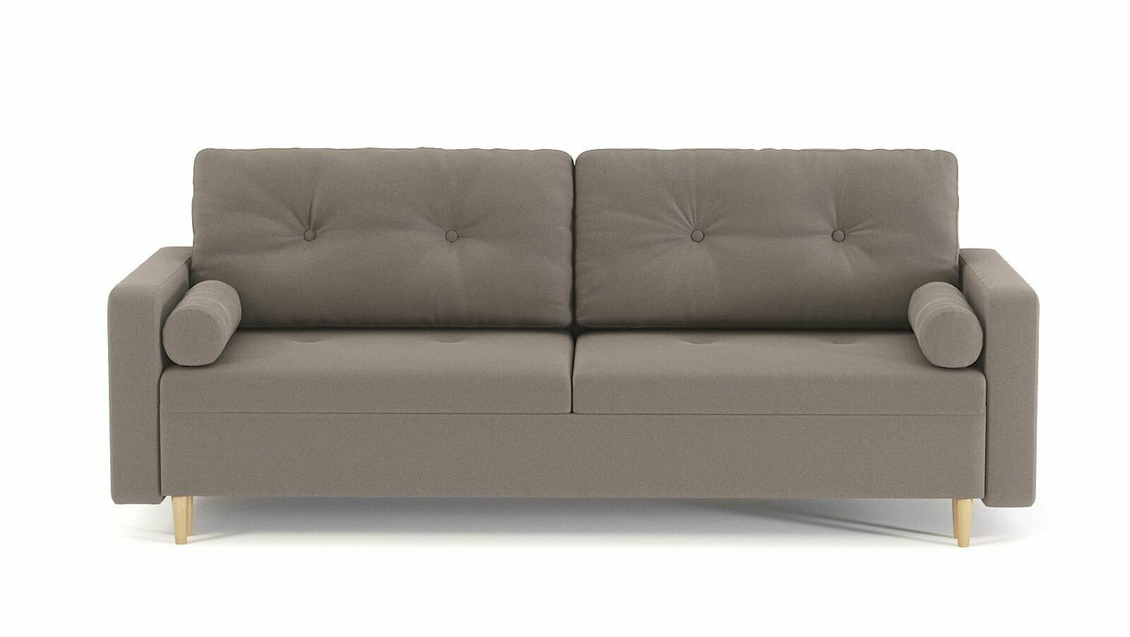 Диван-кровать Белфаст пантограф, велюр Зара Лайт браун 05, ящик для белья