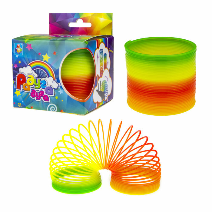 Пружинка 1TOY Радуга-Дуга, игрушки для детей, для мальчиков, для девочек