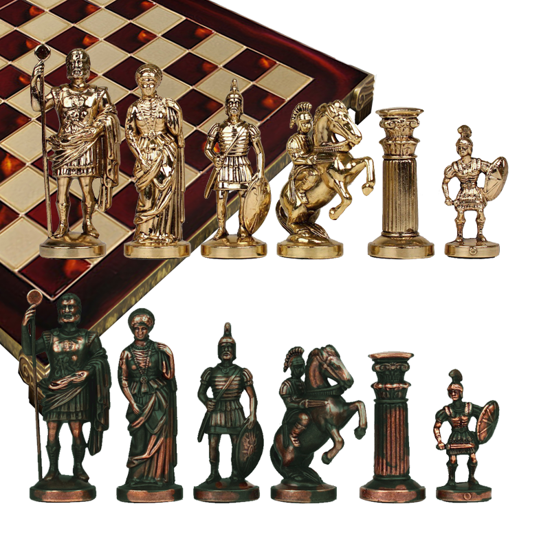 Шахматы Manopoulos "Греко-Римский Период", ручная роспись, деревянные фигуры