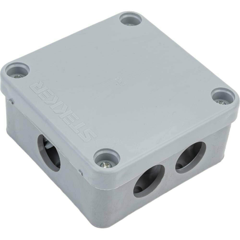 Разветвительная коробка Stekker EBX10-37-44 IP44, 7 вводов, светло-серая КЭМ 5-10-7 П 39252
