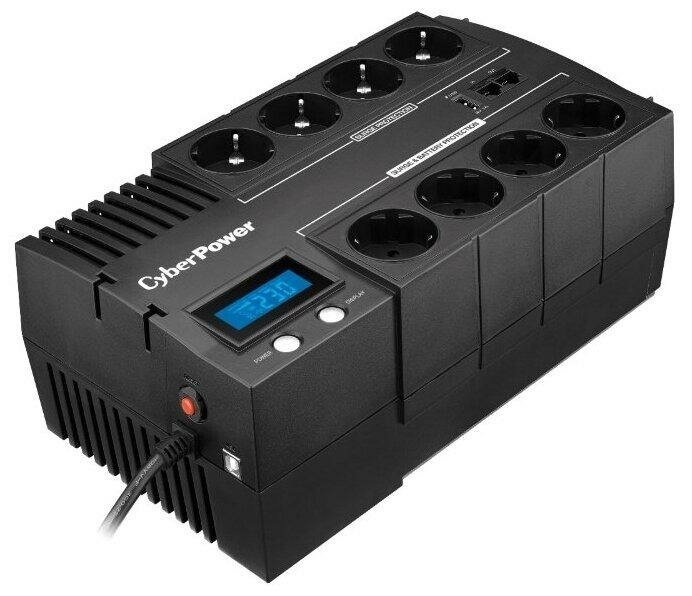 Интерактивный ИБП CyberPower BR1200ELCD, черный