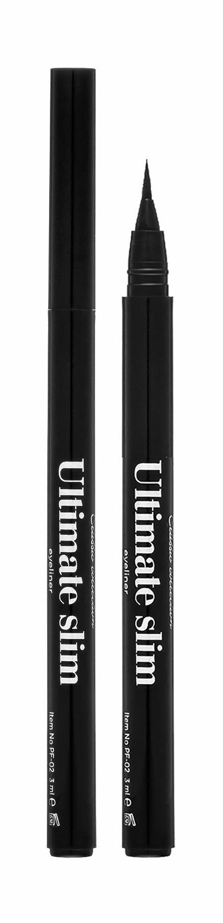 PARISA COSMETICS Подводка-фломаcтер для макияжа глаз PF-02, 1 мл, Черный