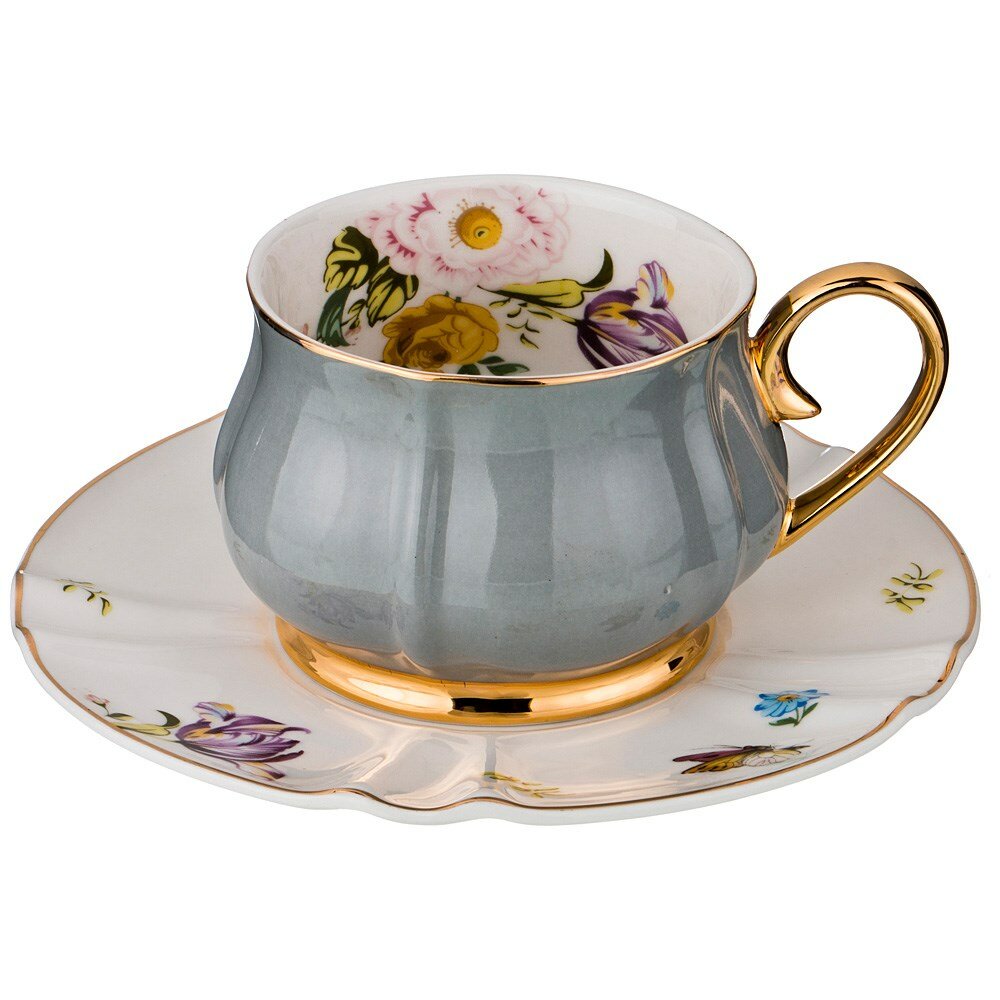 Чайная пара lefard "Времена года" 200 мл серая