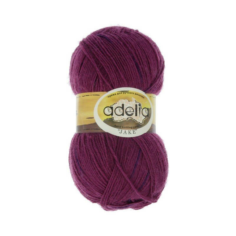 Пряжа ADELIA "JAKE" 75% шерсть, 25% нейлон 100 г 400 м №13 сиреневый/фиолетовый