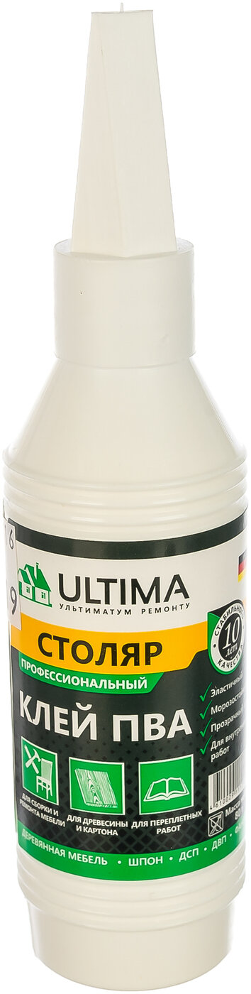 Клей ПВА ULTIMA столяр флакон 0,08 кг ULTSTL008