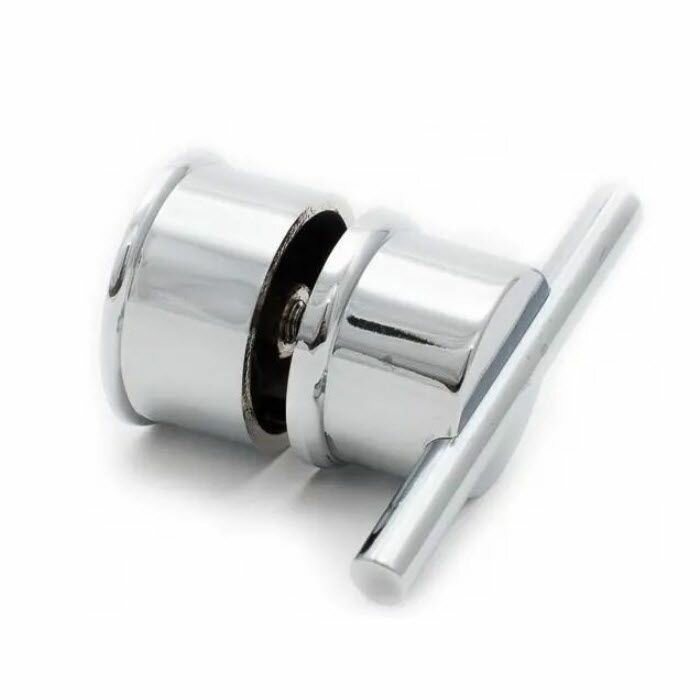 Ручка двери душевой кабины двухсторонняя, комплект на 1 дверь, хромированная глянцевая блестящая, прочный ABS пластик, крепеж в комплекте