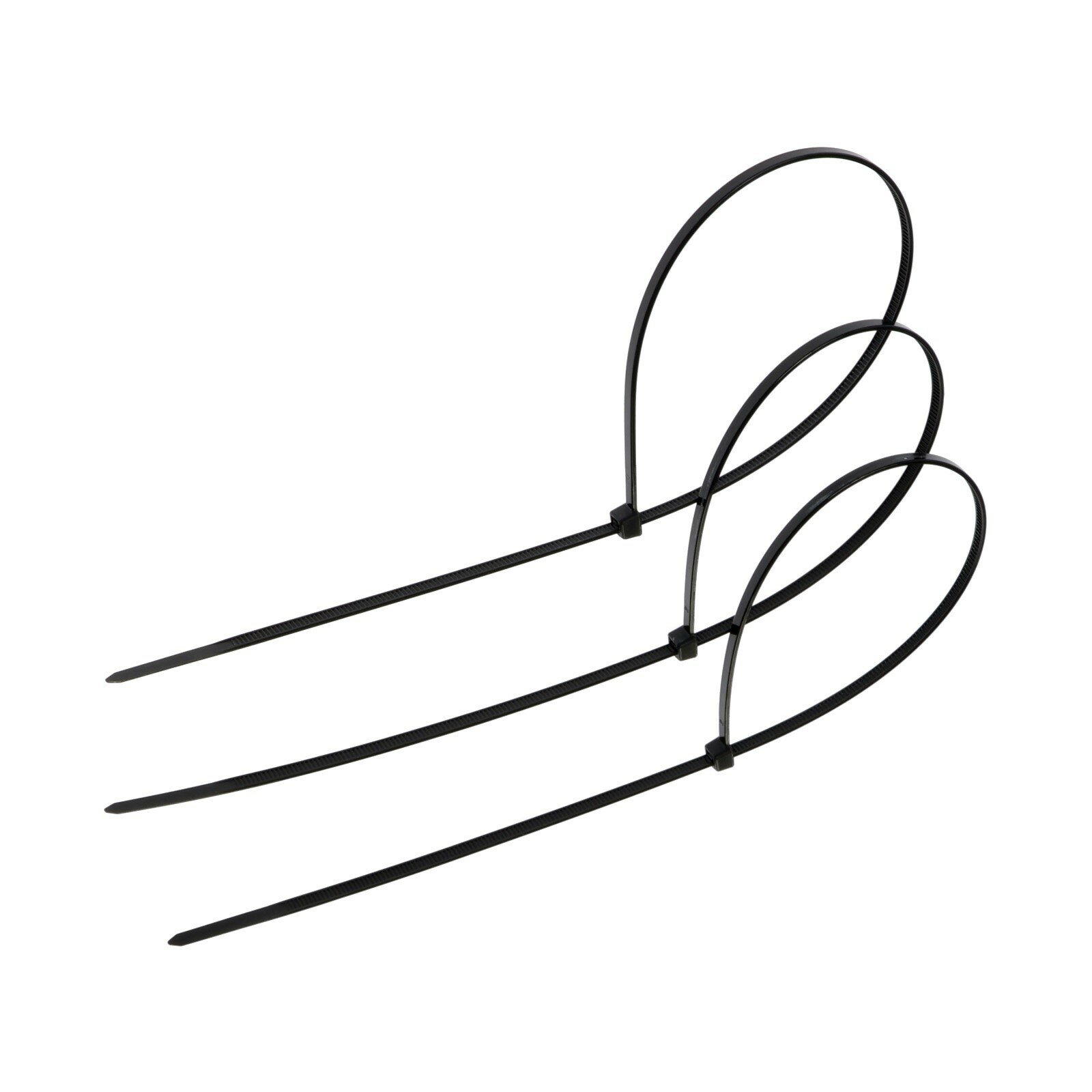 Хомут нейлоновый для стяжки, тундра, 3.6×370 мм, черный, 100 шт.
