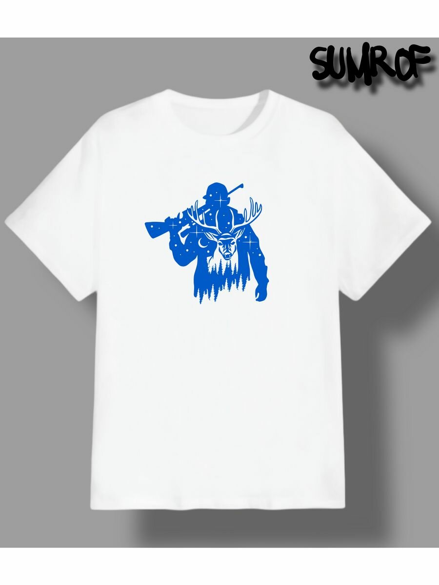 Футболка охота олень охотник