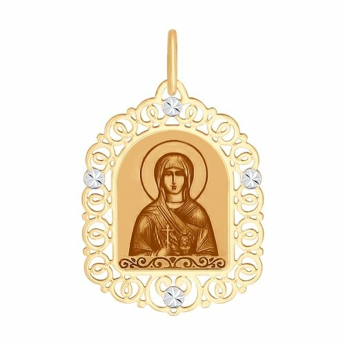 Подвеска, красное золото, 585 проба