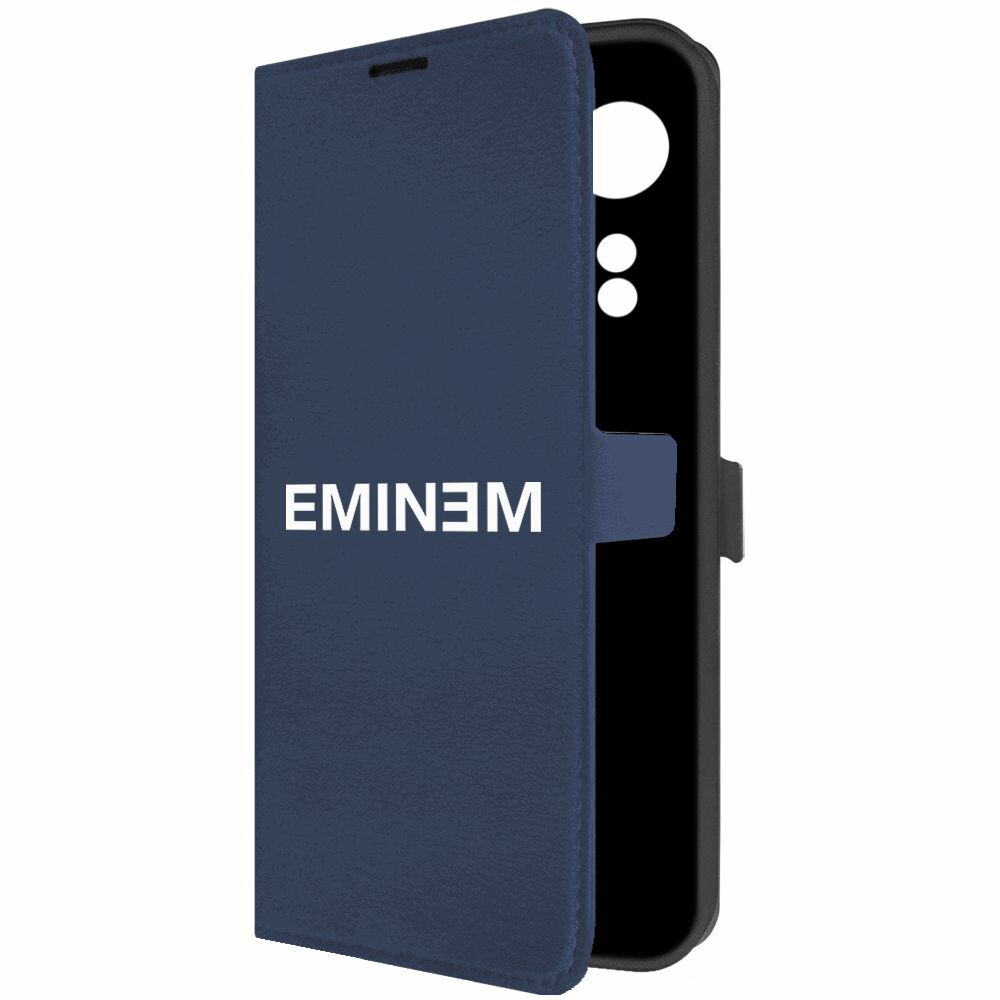 Чехол-книжка Krutoff Eco Book для Oppo A78 4G Eminem (Эминем) (синий)