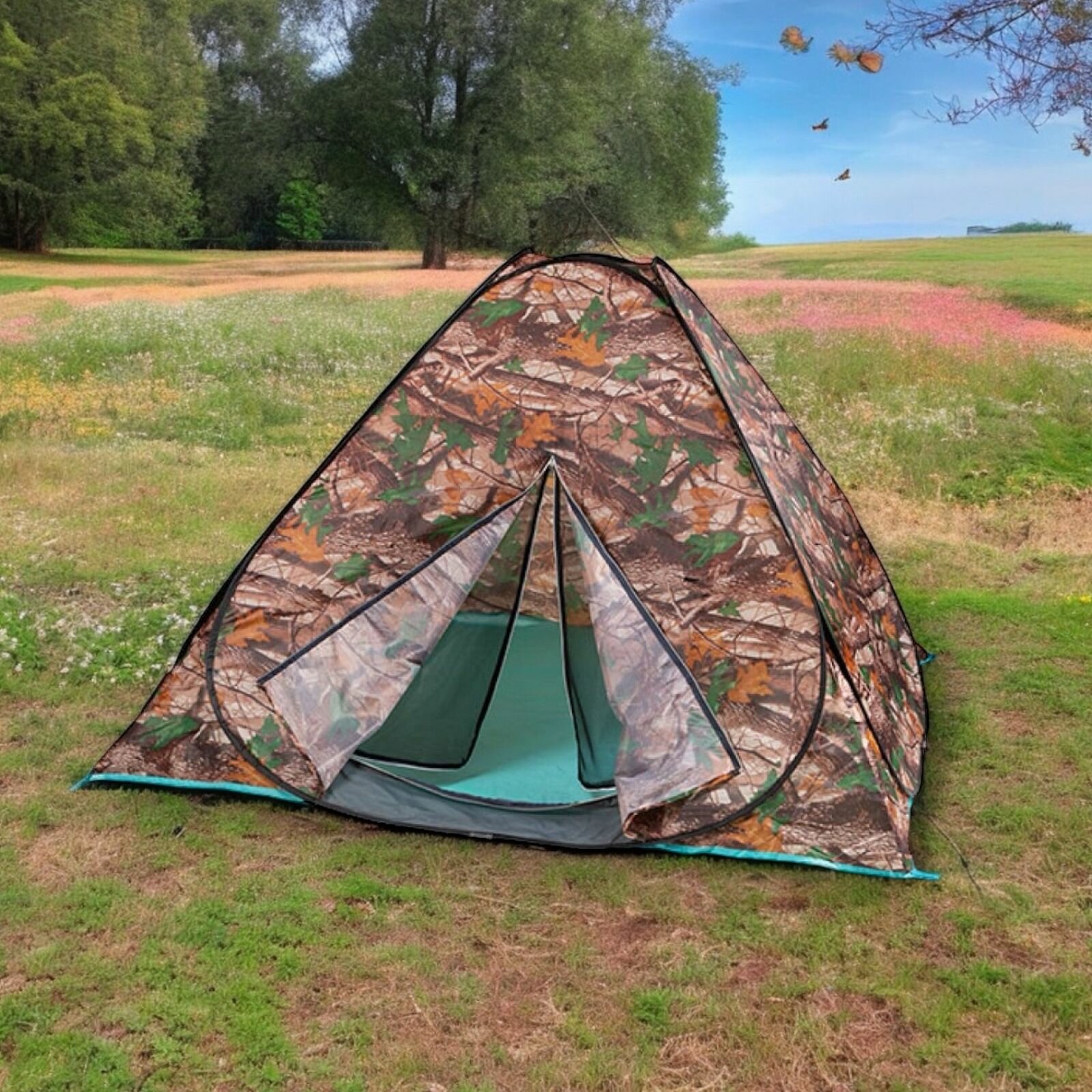 Палатка туристическая с москитной сеткой/для кемпинга/автомат/для рыбалки