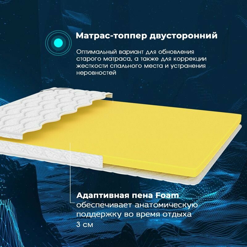 Матрас-топпер Dreamtec Correct Dedi 90х200, на кровать, на диван, беспружинный — фото 1