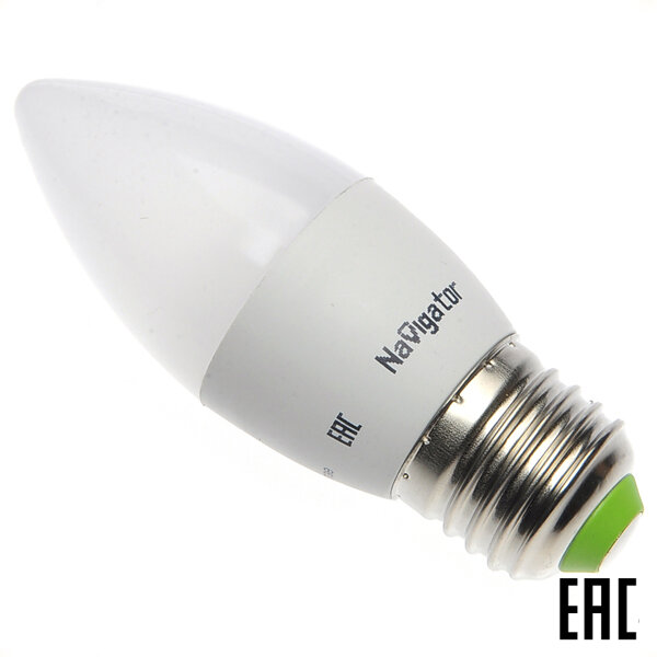 Лампа светодиодная "свеча" т/б све 7Вт 94493 NLL-C37-7-230-2.7K-Е27-FR 525Лм 2700К т Navigator (6 шт. в комплекте)