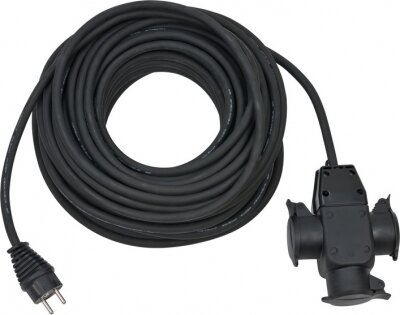 1167820301 Brennenstuhl удлинитель-переноска Extension Cable,25м, кабель черный 1,5мм2, 3 роз, IP44