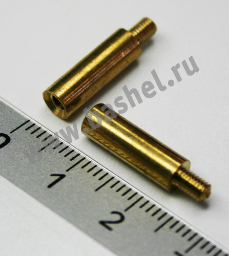 PCSN-15, Стойка для печатных плат, круглая, 15 мм, М3, латунь