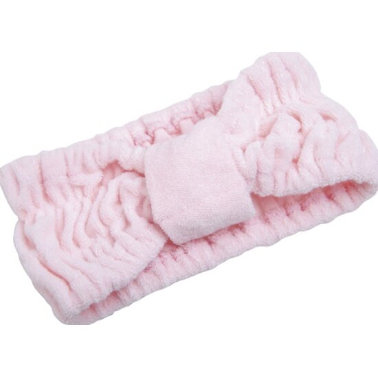 Повязка на голову Dewal Beauty Бантик, розовая