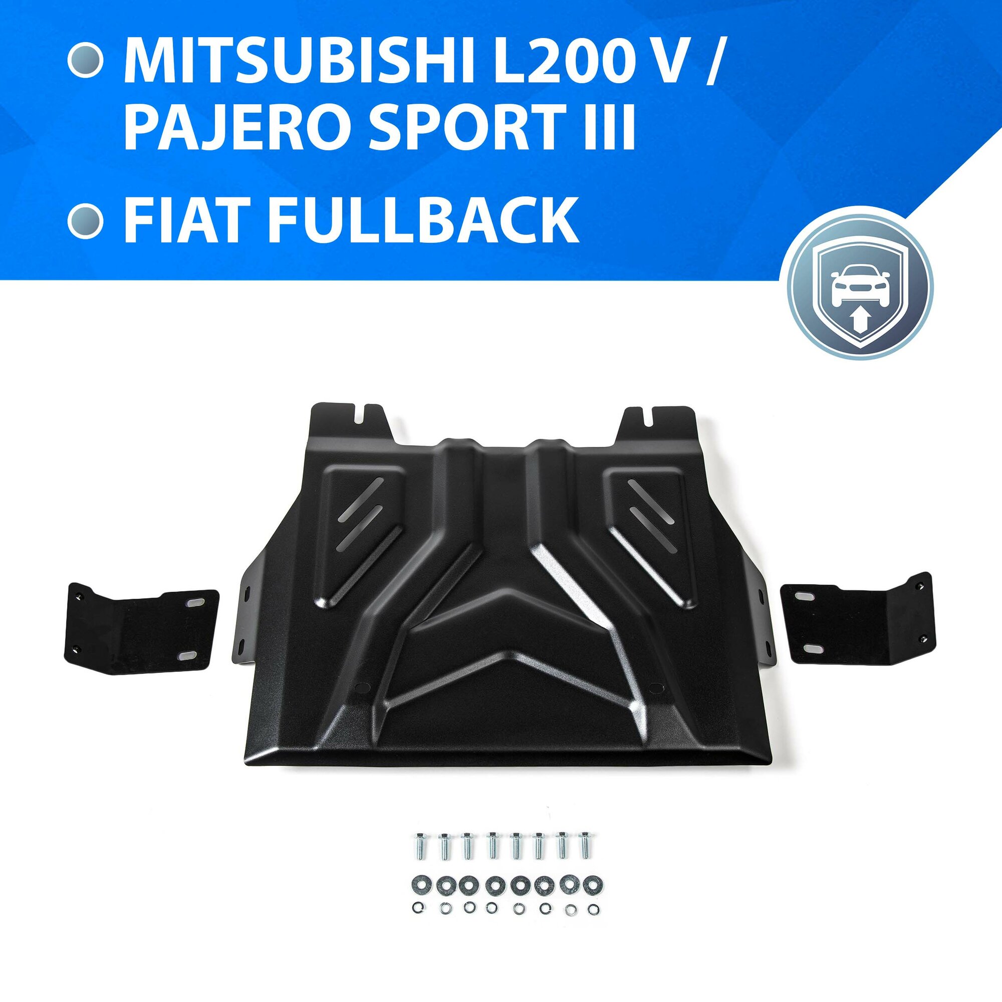 Защита РК Rival для Mitsubishi L200 V 15-19 18-/Pajero Sport III 16-21 21-/Fiat Fullback 16-, сталь 1.8 мм, 111.4048.2
