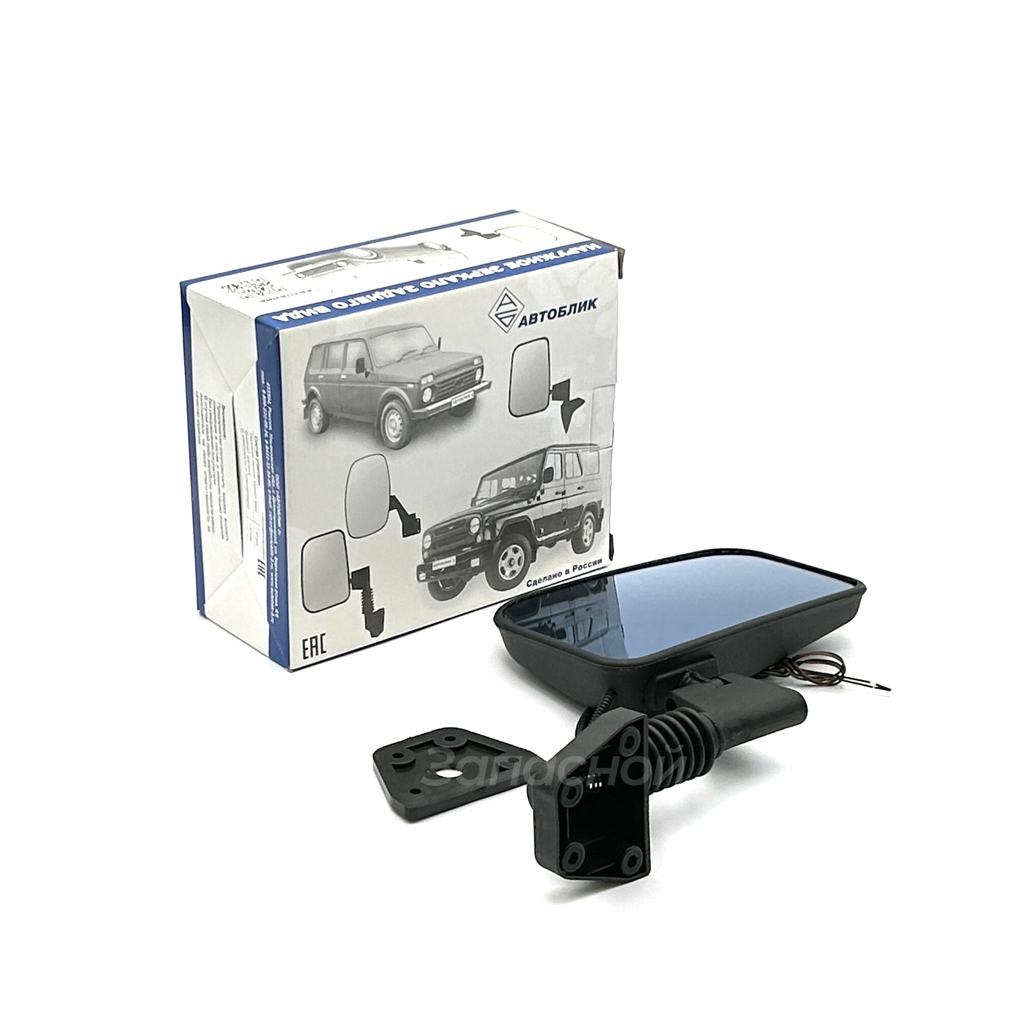 Зеркало заднего вида левое с обогревом и антибликом для а/м УАЗ Хантер (2003-), 469 (1972-2011), 3151 - Автоблик арт. 3151-8201021-030