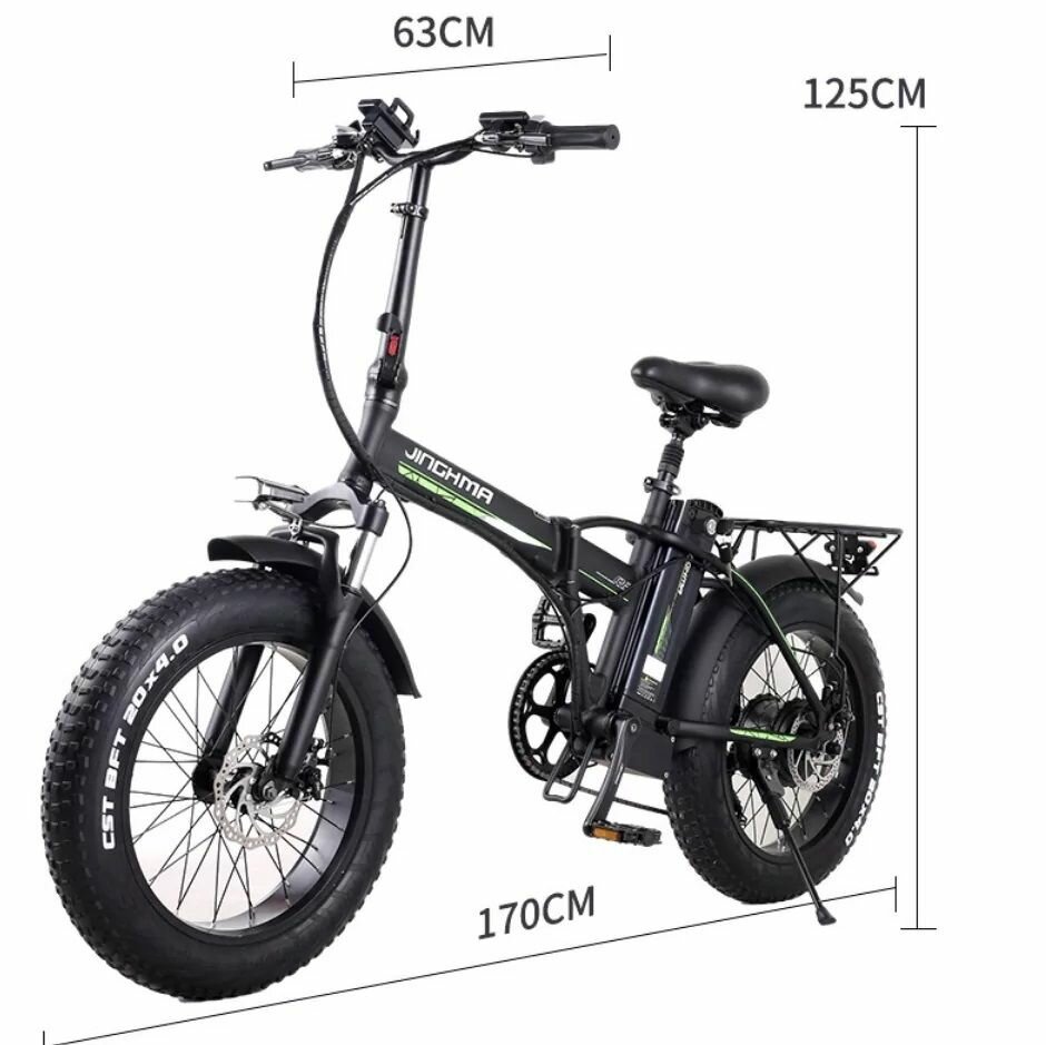Электрический велосипед фэтбайк 500W 48V15AH 2024г складной
