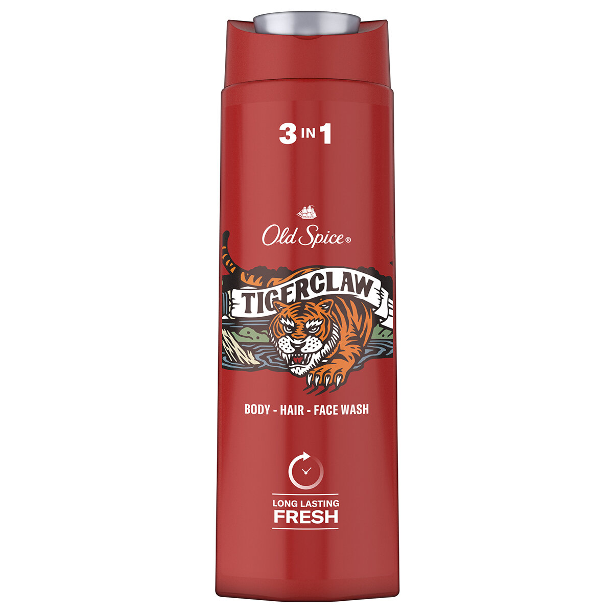 Гель для душа + шампунь для волос мужской Old Spice 2в1 Tigerclaw 400мл