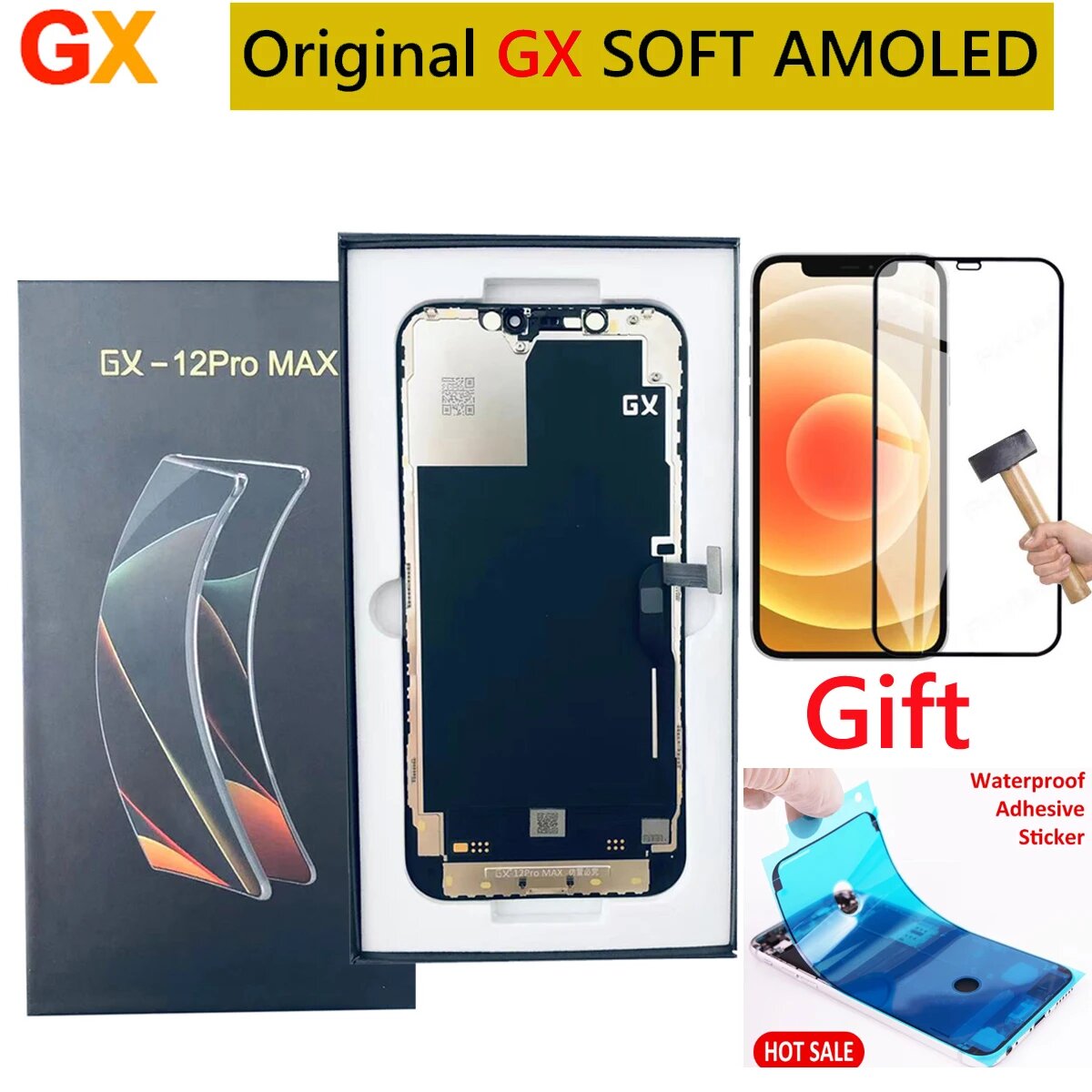 Мягкий OLED жк-дисплей GX, замена экрана для iPhone X XS Xsmax 12mini 11Pro 12pro MAX, дигитайзер, панель, сенсорный экран X GX SOFT