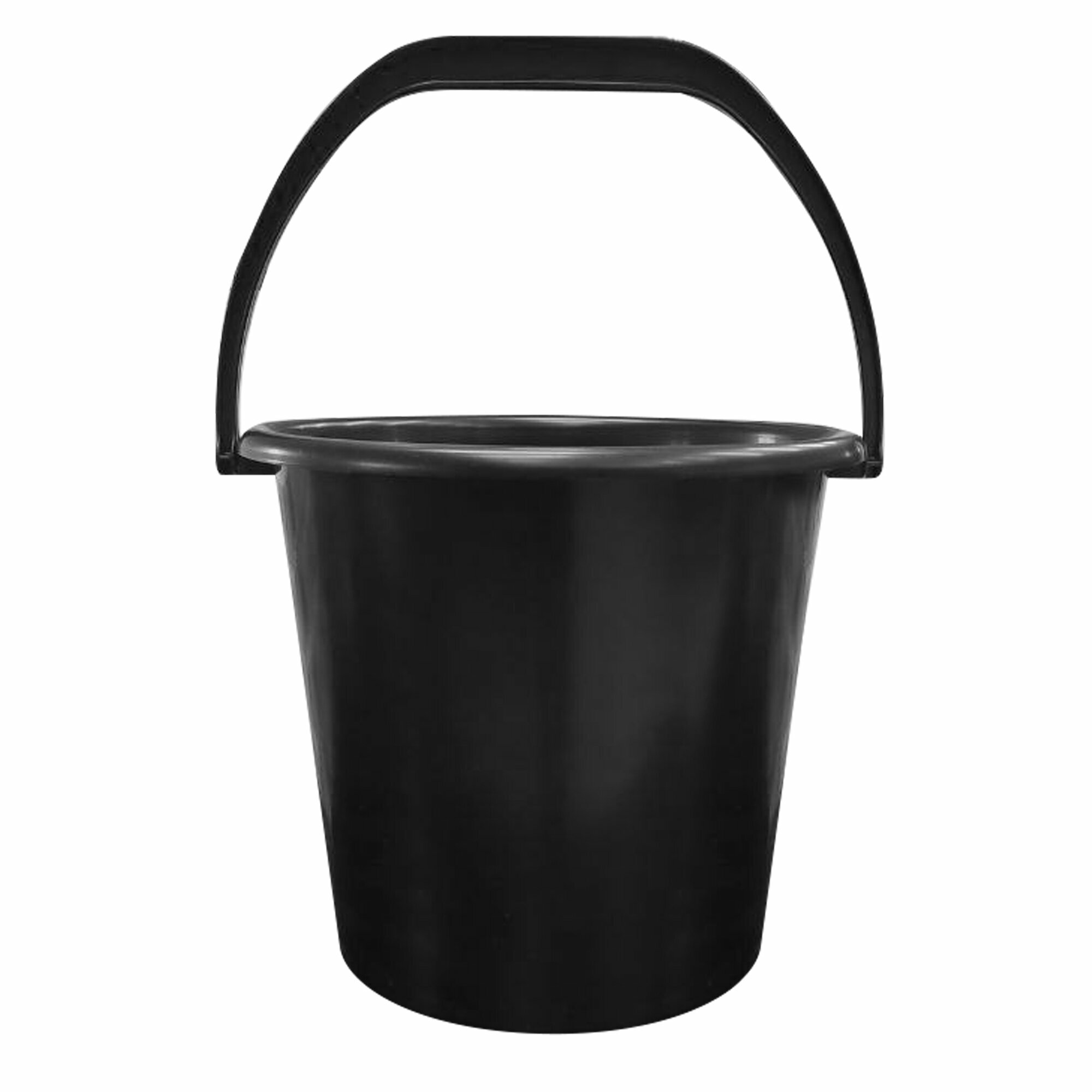 Ведро техническое 10 литров, черное, с ручкой, диаметр 28, Илан-Пласт