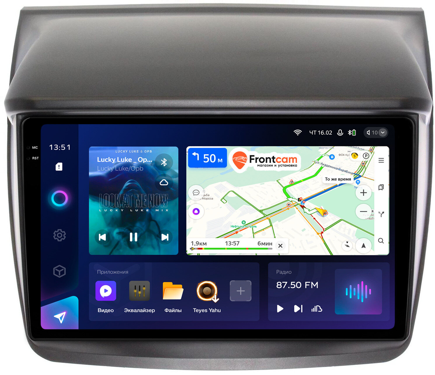 Штатная магнитола Teyes CC3 2K 6/128 9.5" RM-9057 Mitsubishi L200 4, Pajero Sport 2 2008-2016 Android 10 (4G-SIM, DSP, QLed)