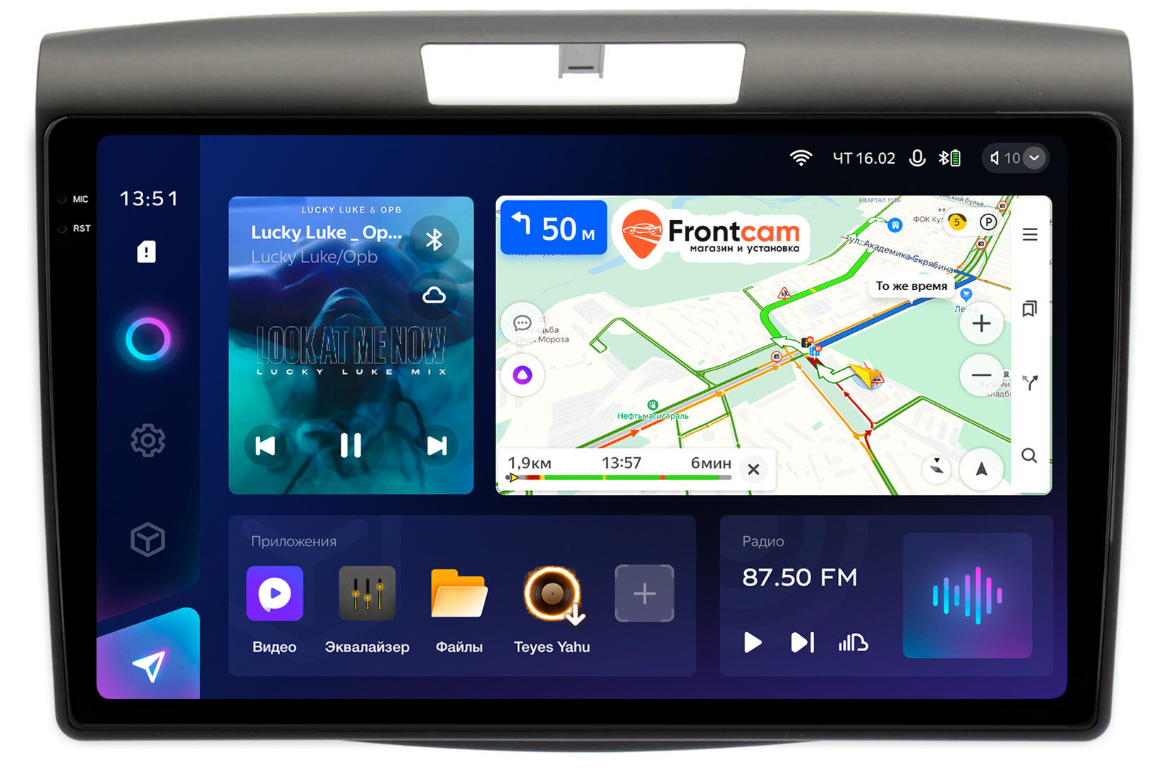 Штатная магнитола Honda CR-V 4 2011-2018 Teyes CC3 2K 4/32 9.5" RM-9419 Android 10 (4G-SIM, DSP, QLed)