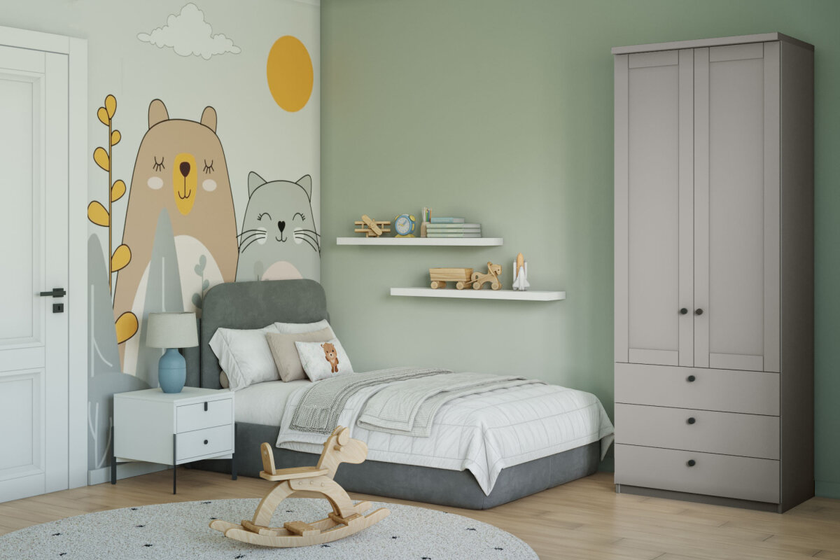 Шкаф распашной София РАХ-11 МДФ Кашемир для одежды двухдверный 80*220*60