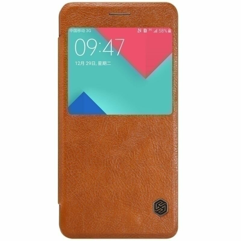 Чехол-книжка Nillkin Qin Leather Case для Samsung Galaxy A7 (2016) A710 коричневый