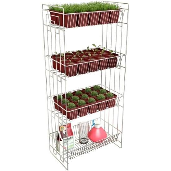 Этажерка Rosenberg универсальная, 4 яруса, разборная (RUS-380129 Zn)