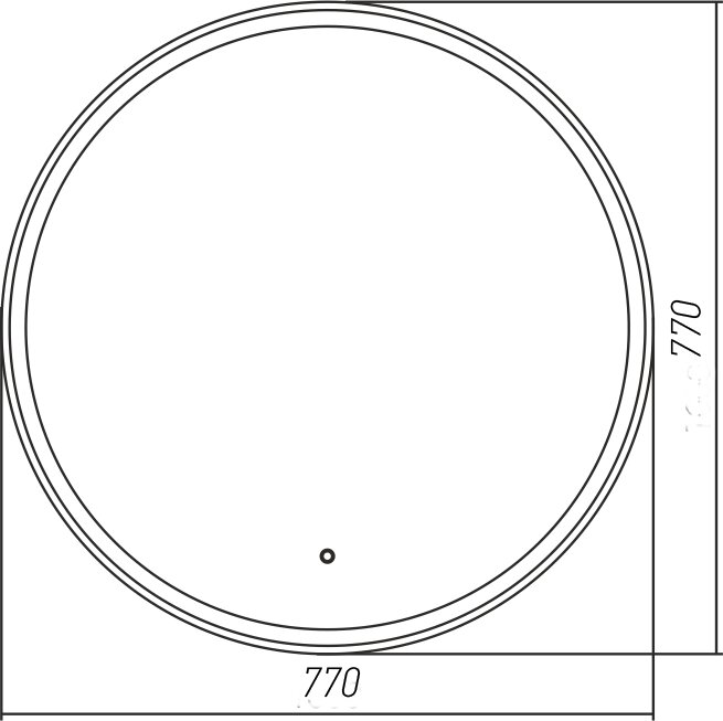 Зеркало Azario Perla neo - RGB D770 LED-00002610