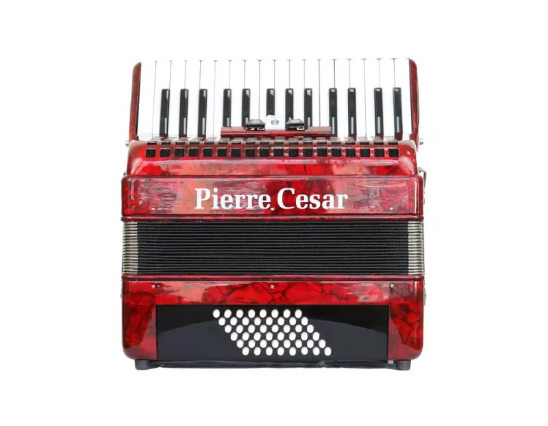 PCA3048B RDP Аккордеон, 48 басов, 30 клавиш в правой руке, 3 регистра, цвет красный перламутр, Pierre Cesar