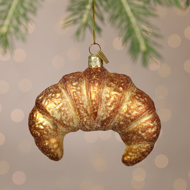 Стеклянная елочная игрушка Круассан - Parisian Style 10 см, Kurts Adler, NB1551