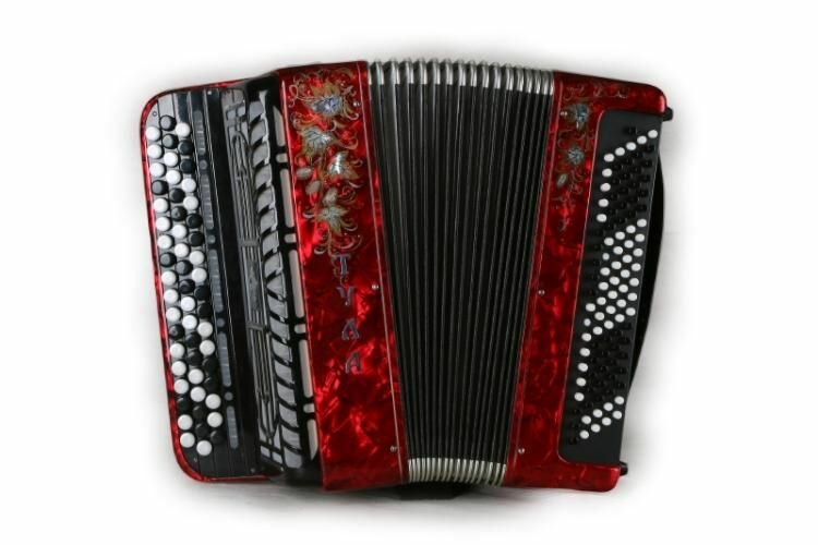 Ученический баян Тульская Гармонь BN-39-RD, "Тула-210", 55х100-II, двухголосный, красный
