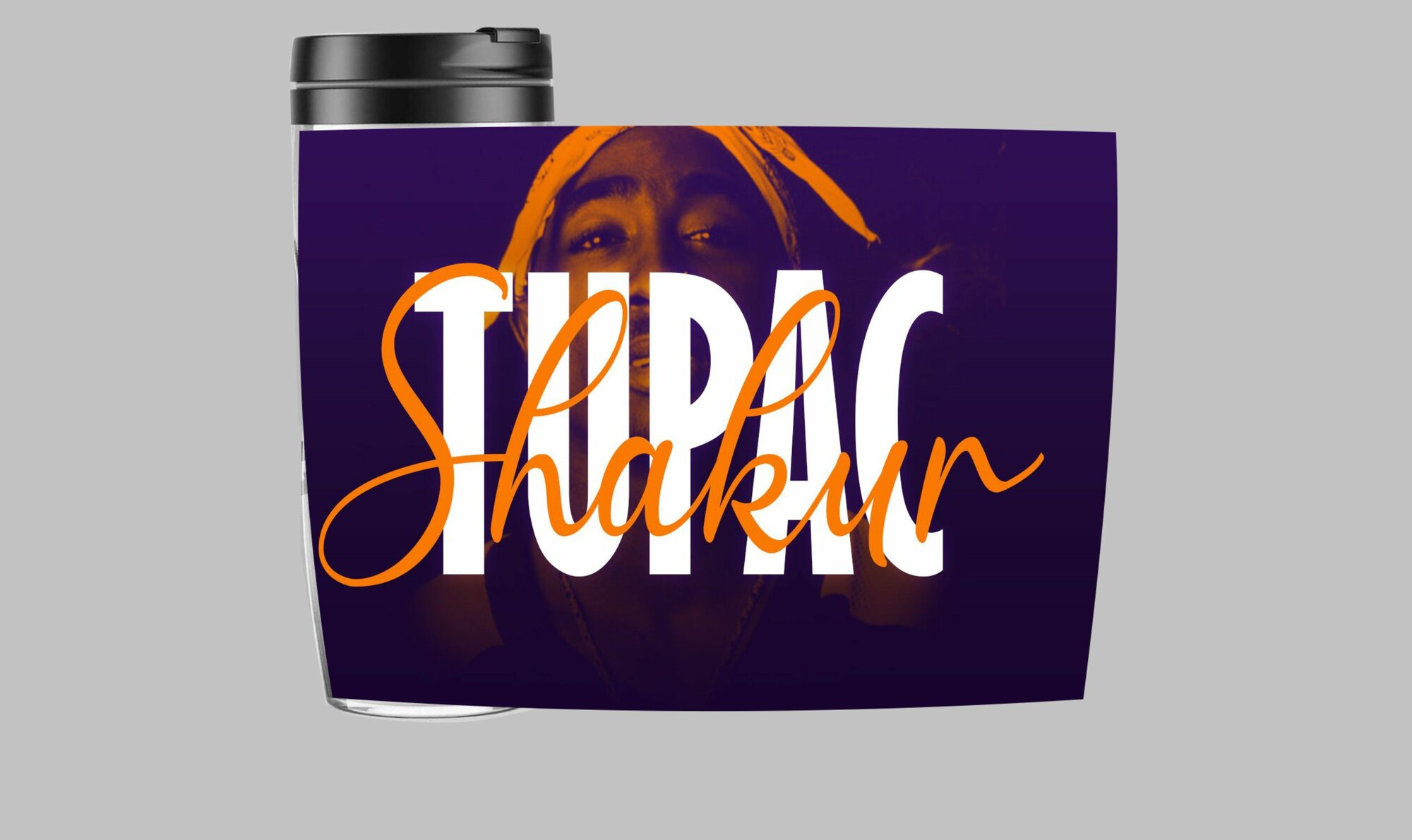 Термостакан с принтом "2Pac", Тупак Шакур