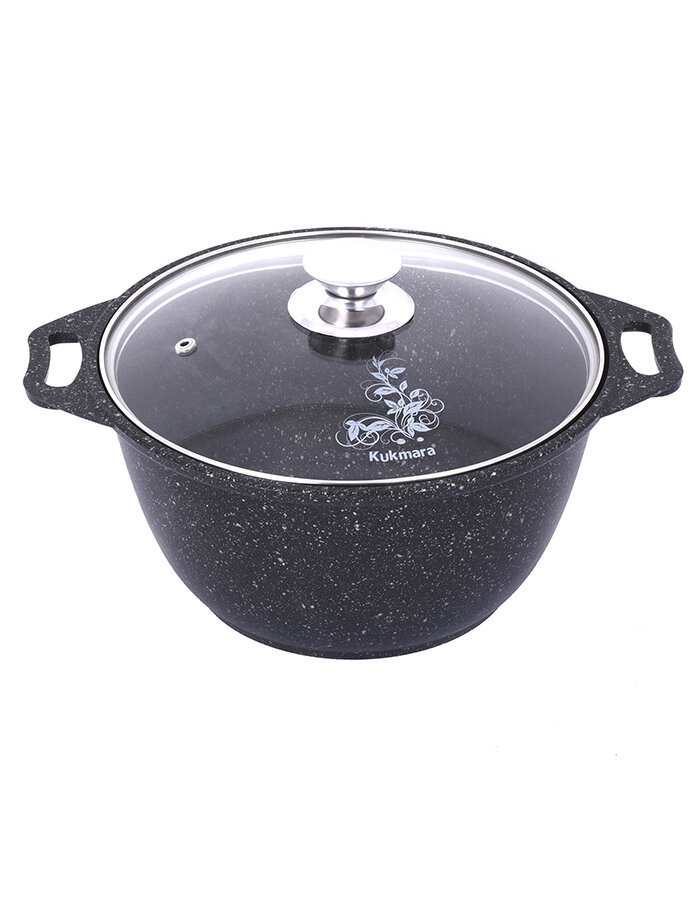 Кастрюля с крышкой Kukmara Мрамор, антипригарная, 4 л