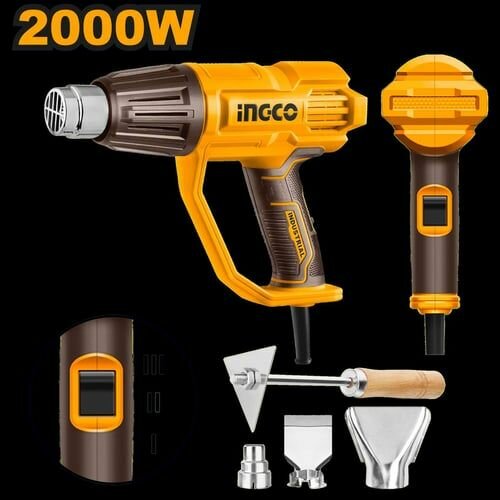 Фен строительный 2000 Вт INGCO HG200078 INDUSTRIAL