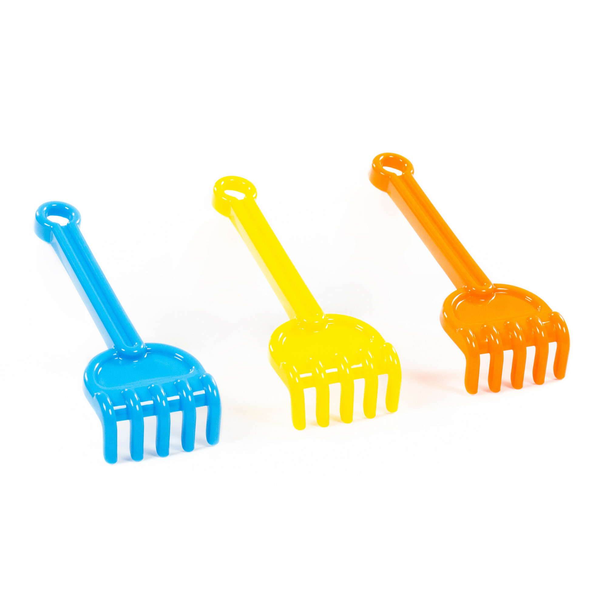 Грабельки №7, мультиколор, пластиковые, Полесье ( комплект 10 шт )