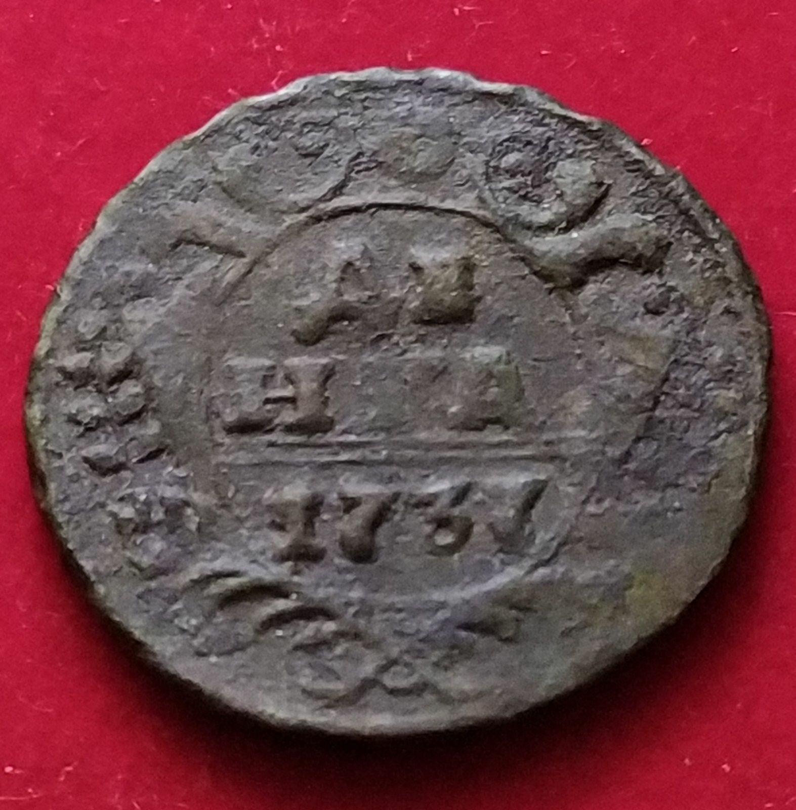 Денга 1737 года Анна Иоанновна Р31