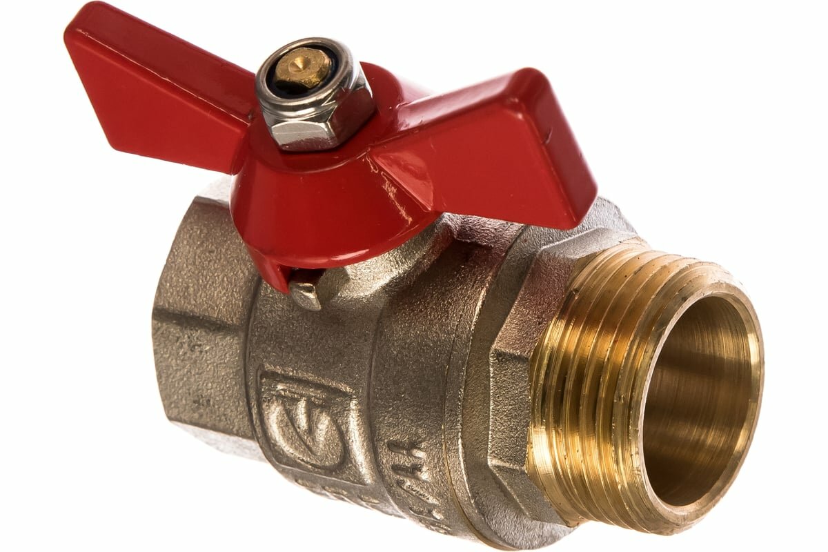 Valtec BASE кран шаровый с рукояткой бабочка 1" вн.-нар. Vt.218. n.06 для сантехники