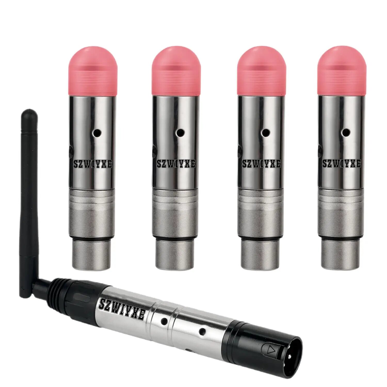 Szwiyxe беспроводной DMX 2,4G передатчик/приемник Розовый, Европейская вилка (EU Plug), 1T4R Carton