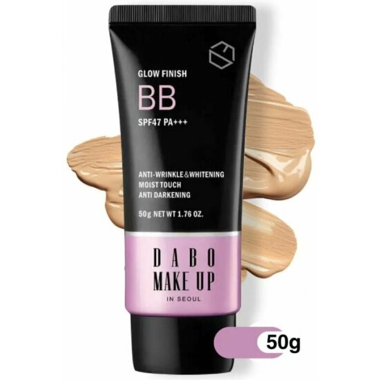 Крем BB для лица Dabo с эффектом сияния SPF47 PA+++ натуральный бежевый, 50 г