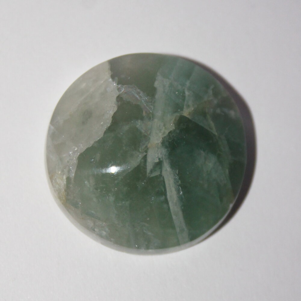 Коллекционный кабошон флюорит, 24х24х4 мм, Сибирь, "True Stones"