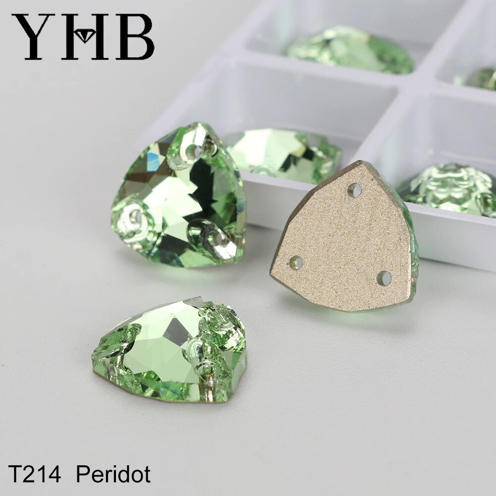 Стразы YHB 22 мм, Peridot, T214, 15 шт.