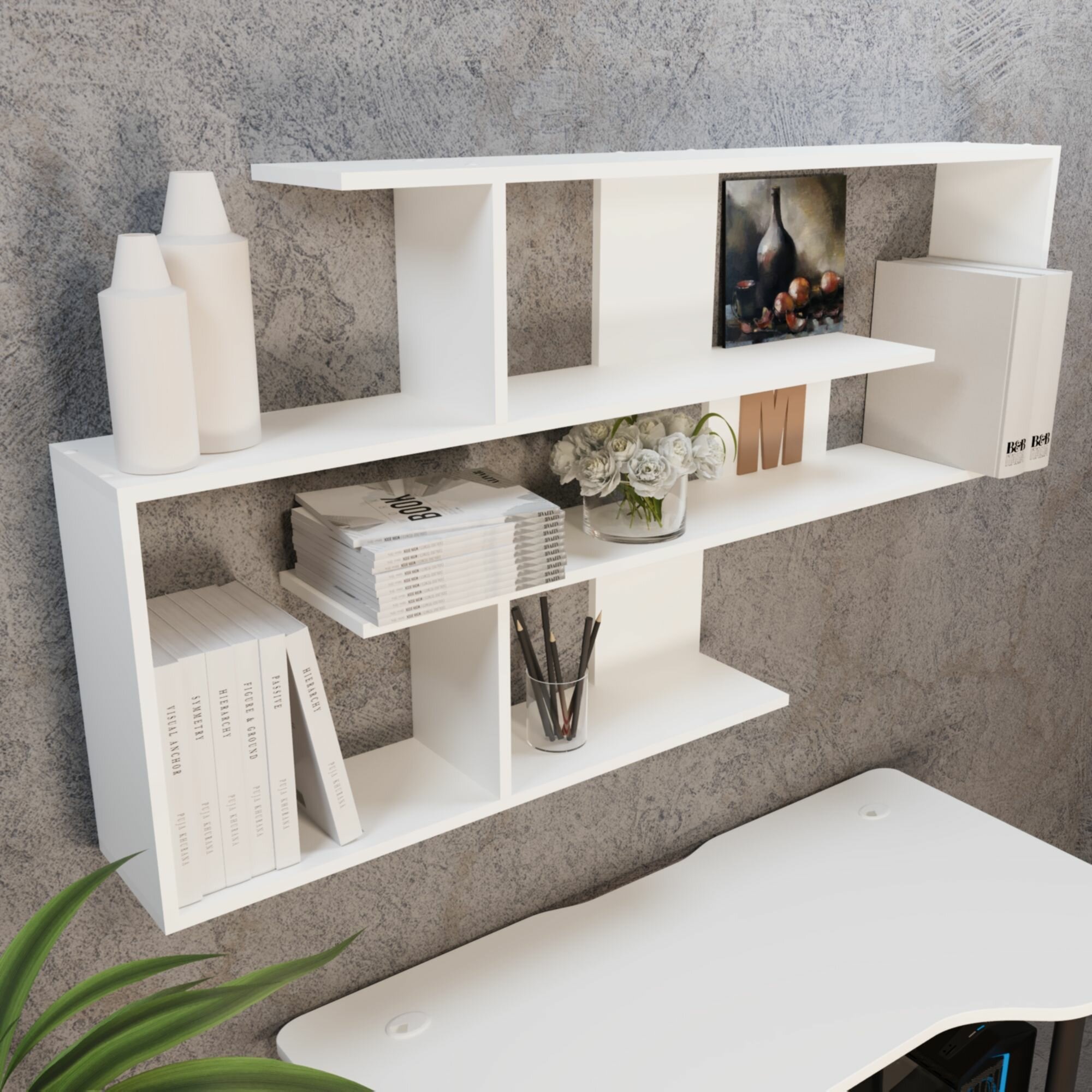 Полка настенная Горка, белая